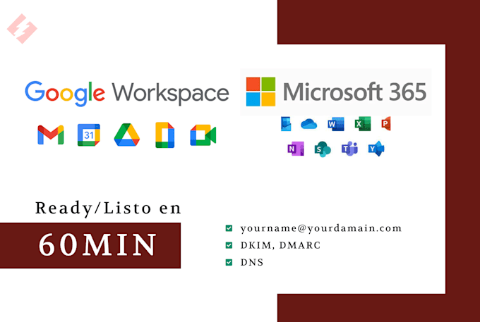 Setup your google workspace, microsoft 365 by Darkredgmcompan | Fiverr