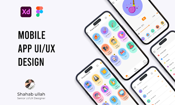 Do ui ux design for mobile app and web using figma by Shahab_ullah | Fiverr