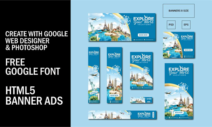 Design attractive html5 banner ad for google adwords or adroll by ...