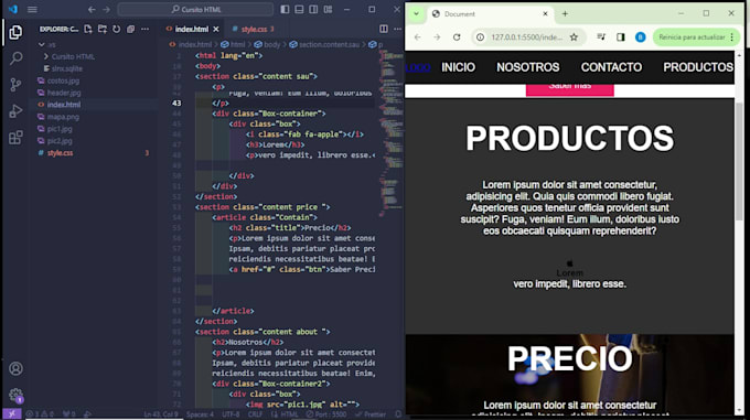 Diseño tu pagina web con html,css by Bryan_mendoza88 | Fiverr