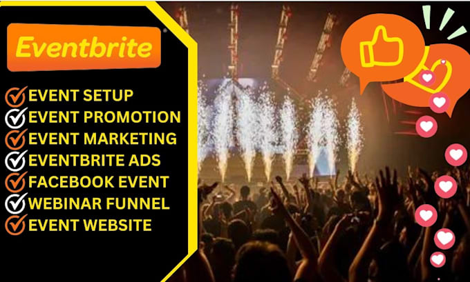 Aid in promoting your event, event marketing, event setup, eventbrite ...