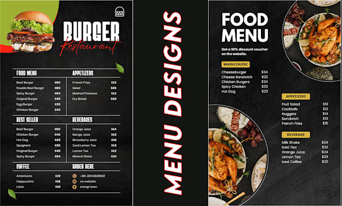 Best menu design, food menu, and resturant menu design by Mubashir_edit ...