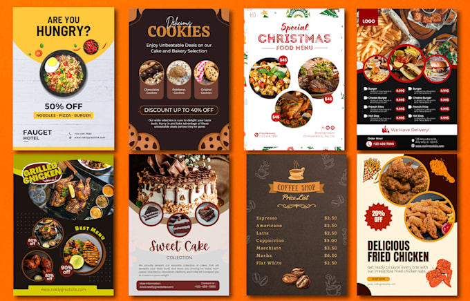 Create eye catching food flyers and menu designs in 12 hours by ...
