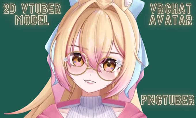 Draw 2d vtuber model, pixel pngtuber vrchat, live2d anime model ...