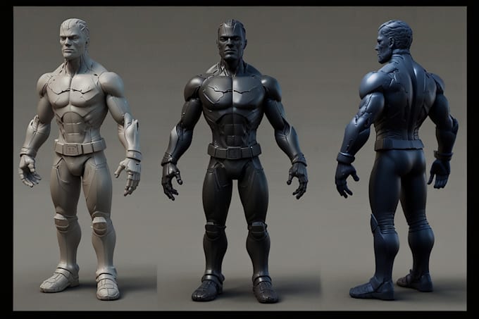 Sculpt 3dmodel 3d toy action figure for 3dprinting rendering in blender ...