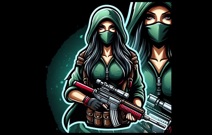 Make a high quality assassin girls mascot logo with new concept by Dany ...
