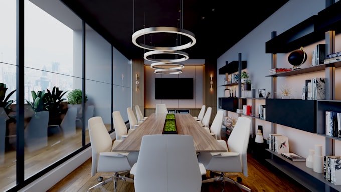 Design functional office interiors with 3d visualizations by Hansa_nick ...