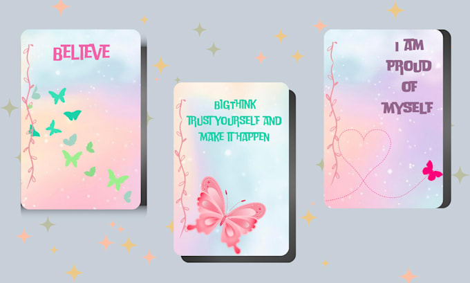 Design affirmation and motivational cards for your business by ...
