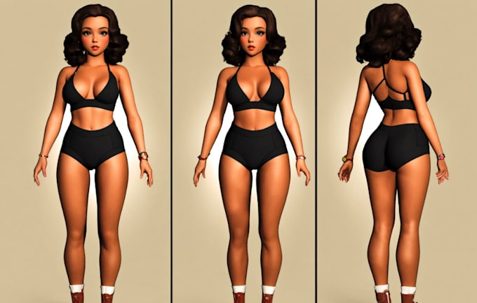 Build Character For Game 3d Stylized Model Nsf Realistic Character