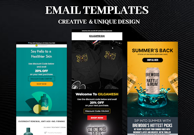 Create klaviyo email design and responsive html email design