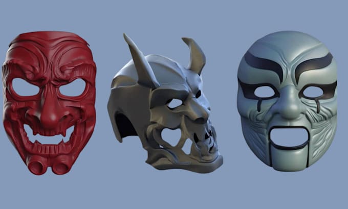 Sculpt 3d helmet, 3d mask, 3d costume armor cosplay for 3d printing by ...