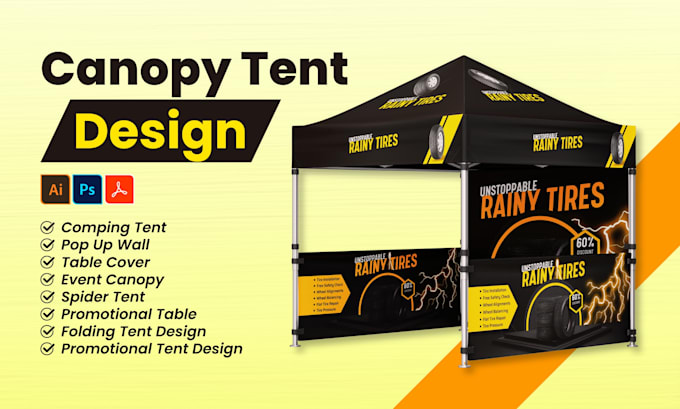 Design canopy tent, backdrop and roll up banner in 24 hours by Vector ...