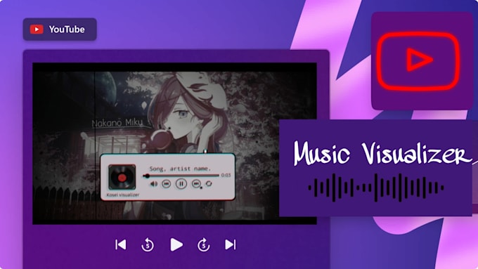 Create music visualizer or audio spectrum by Kyorix | Fiverr