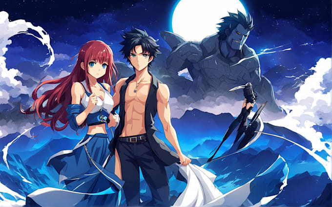 Draw unique characters in anime style by Sandrautler | Fiverr