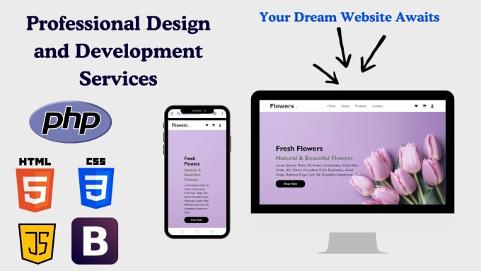 Build A Website Template Covering Html Css Js And Core Php By Sihkalach Fiverr
