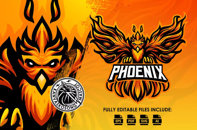 Make mascot eagle falcon phoenix design for your by Elisabeth_takko ...
