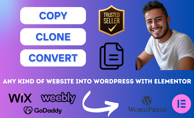 Copy, clone, convert or transfer wix or any website to wordpress website by Nadir_valencia | Fiverr