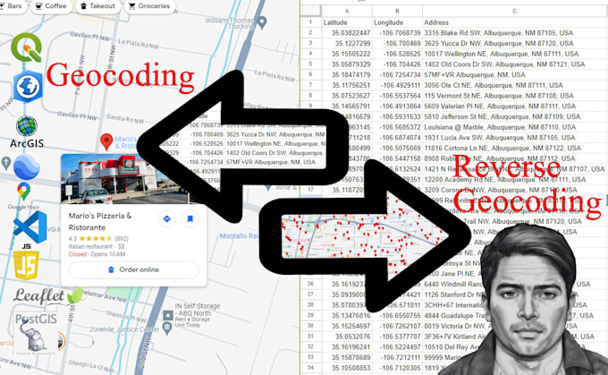 Do geocoding and reverse geocoding by converting spatial data by Adnan_afzal84 | Fiverr