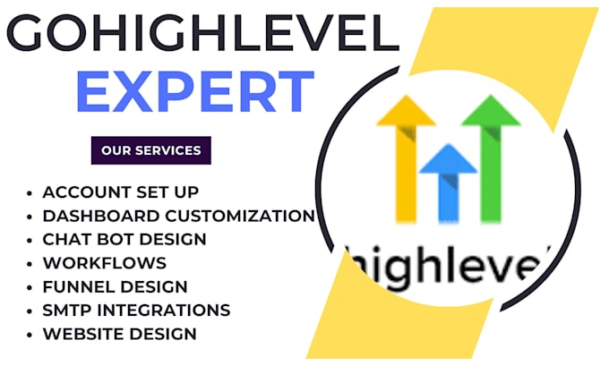 Set up go high level website , checkout champ , chatbot, workflows ...