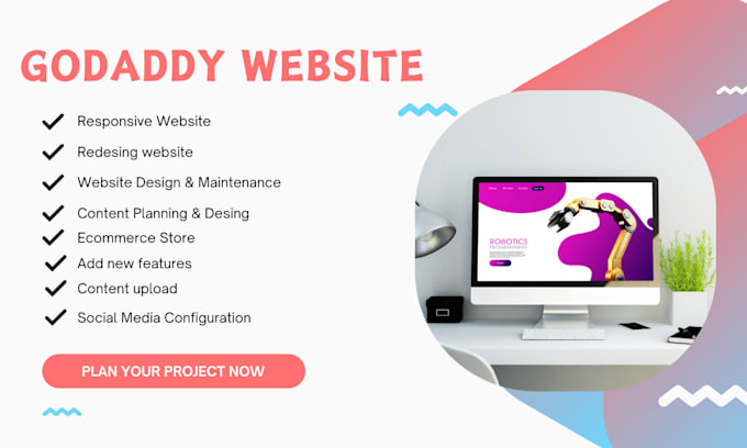 Create design or redesign godaddy website on godaddy builder by ...