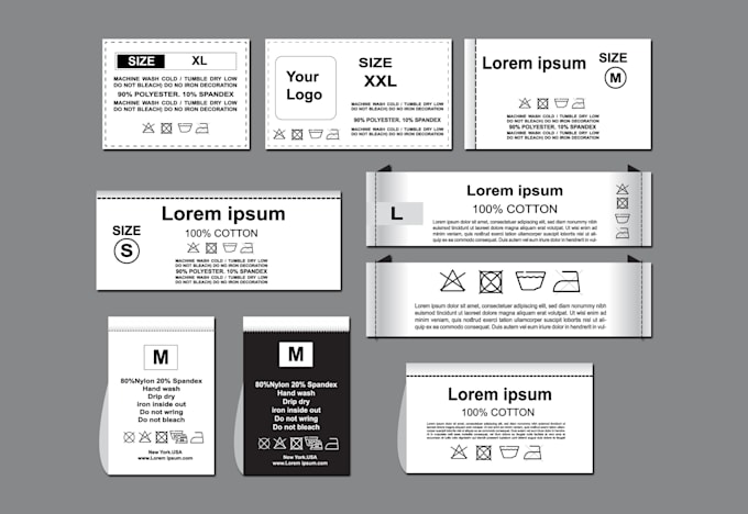 Do washing care label, laundry label, clothing label design by ...