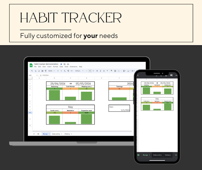 Create a fully customized digital habit tracker by Neals_c | Fiverr