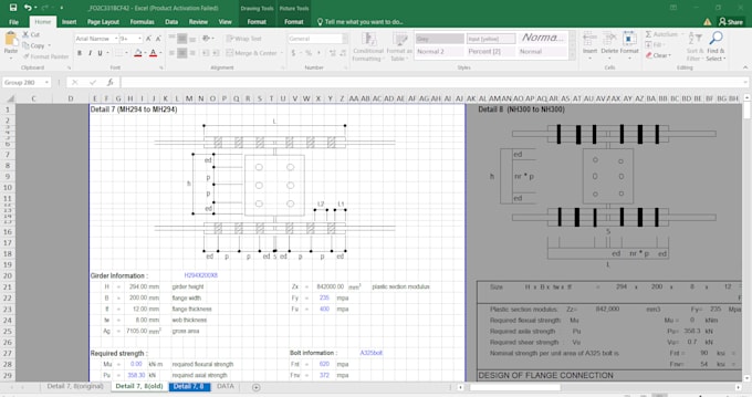 Design civil engineering excel spreadsheets by Mercyk_tutor | Fiverr