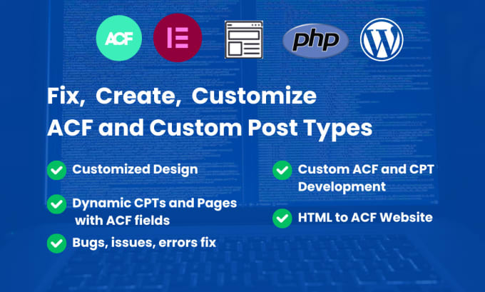 Fix, create, edit acf advanced custom fields and cpt custom post types ... Fix, create, edit acf advanced custom fields and cpt custom post types ...