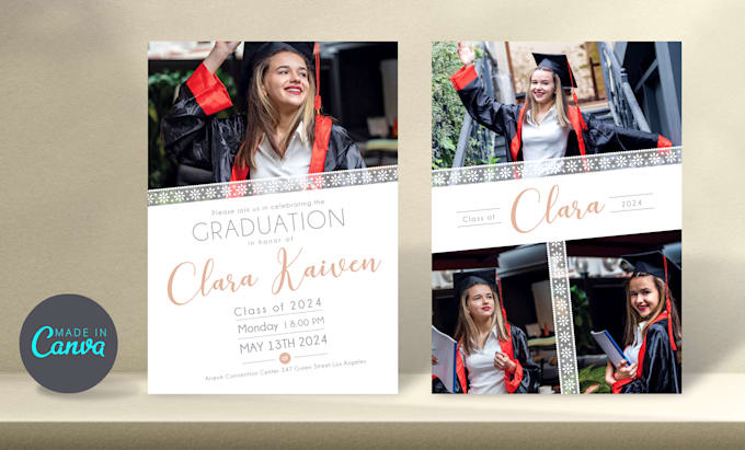 Design editable graduation party invitation, announcement card by ...