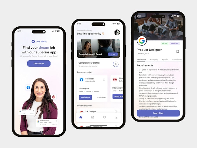 Build job portal app, job search app, job hunting app, job listing app ...