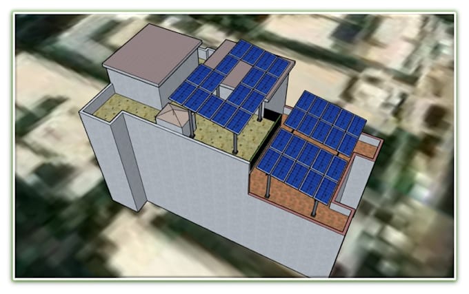 Design solar pv system on sketchup, helioscope and autocad