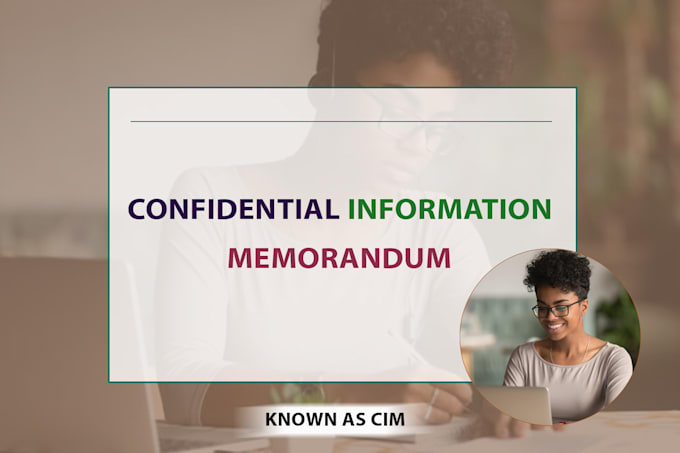 Draft a formal confidential information memorandum by Toluwa_lase001 ...