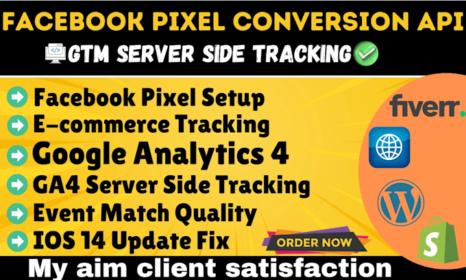 Setup facebook pixel conversion api and server side tracking by Pro_mominul | Fiverr