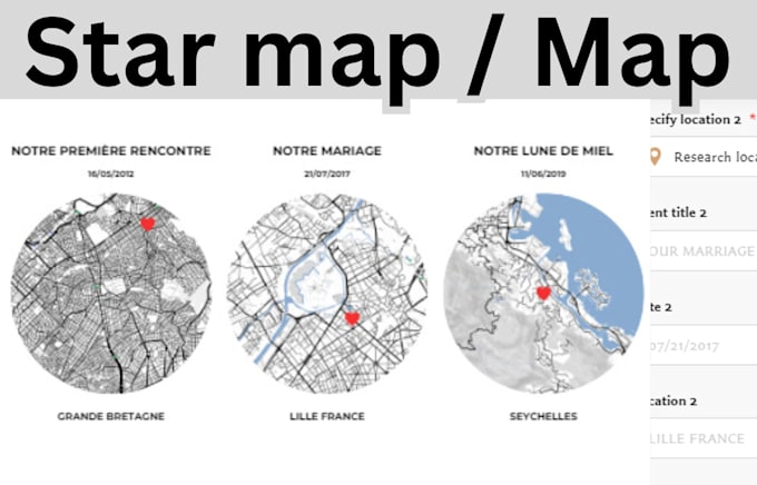 Design and redesign customizable map, star map using teeinblue ...