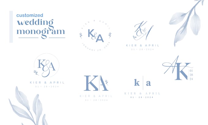 Do custom wedding monogram, logo, or initials design for you by A ...