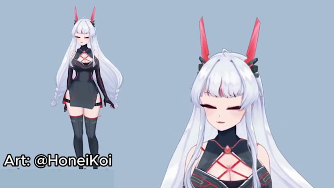 Design and rig vtuber model live2d vtuber anime 2d vtuber model 2d ...