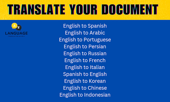 Do a perfect english to another languages translation by Digitaloib26 ...