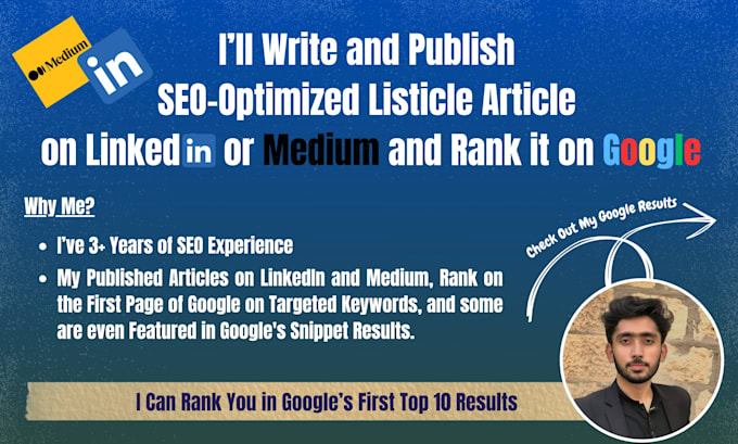 Write and publish a listicle article on linkedin and rank it on google ...