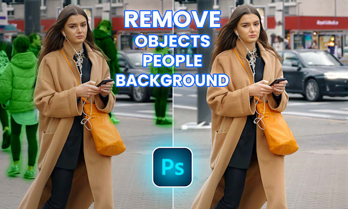 Remove people, objects, and edit photos in photoshop by Atshow4 | Fiverr