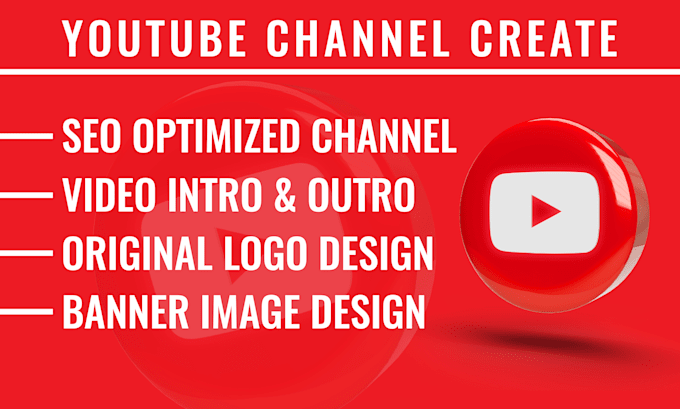 Create youtube channel with logo and banner by Raqibrayhan | Fiverr