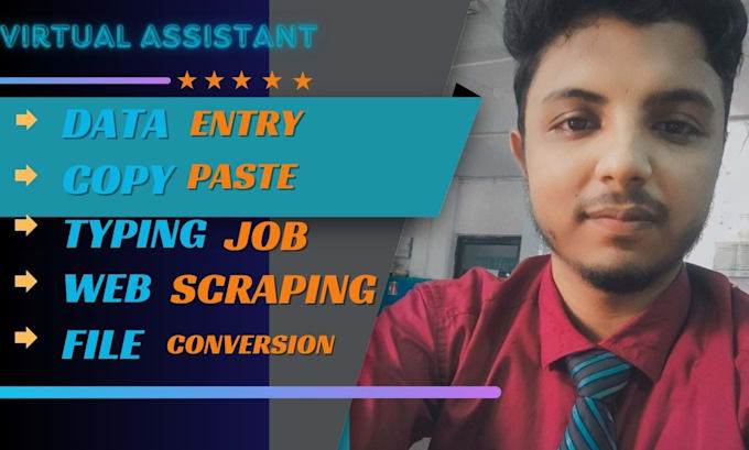 Do data entry, web scraping, copy paste, data mining by Sheikhrasel10 | Fiverr