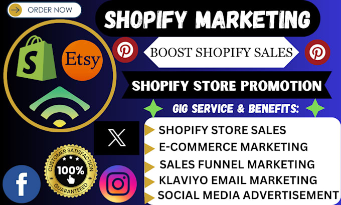 Boost shopify sales marketing ecommerce etsy store design promotion by ...