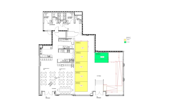 Draw floor plan for commercial site plot plan in autocad by ...