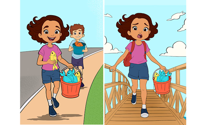 Draw awesome children book illustration by Jesscaricature | Fiverr