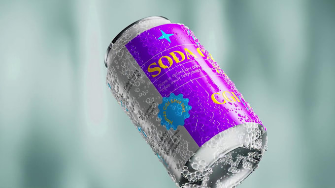 Do 3d can animation, 3d soda animation, 3d bottle design, 3d beverage ...