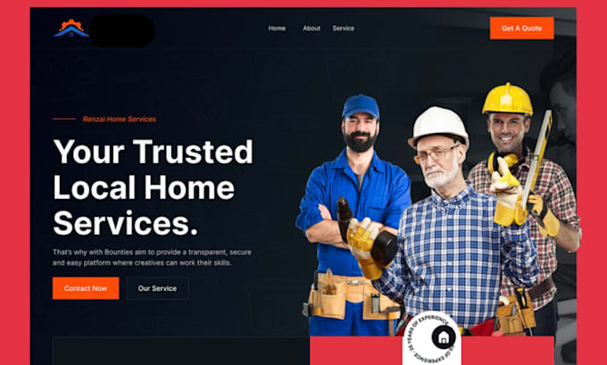 Build cleaning plumbing handyman renovation service website by Maksuda ...