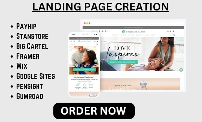 Design payhip, big cartel, stanstore, framer, wix, google site, gumroad pensight by Scopeprofess ...
