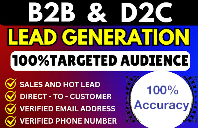 Targeted lead generation for any industry or business, including b2b and d2c by Jumoty | Fiverr