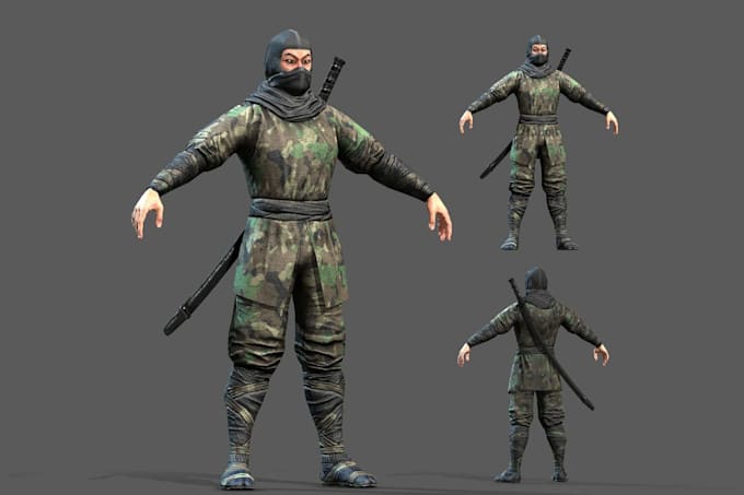 Build 3d realistic complex game character, modular model, rig3d for ue ...