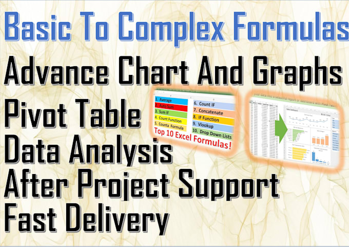 Excel spread sheet ,pivot tables and graphs by Hamzawaheed623 | Fiverr
